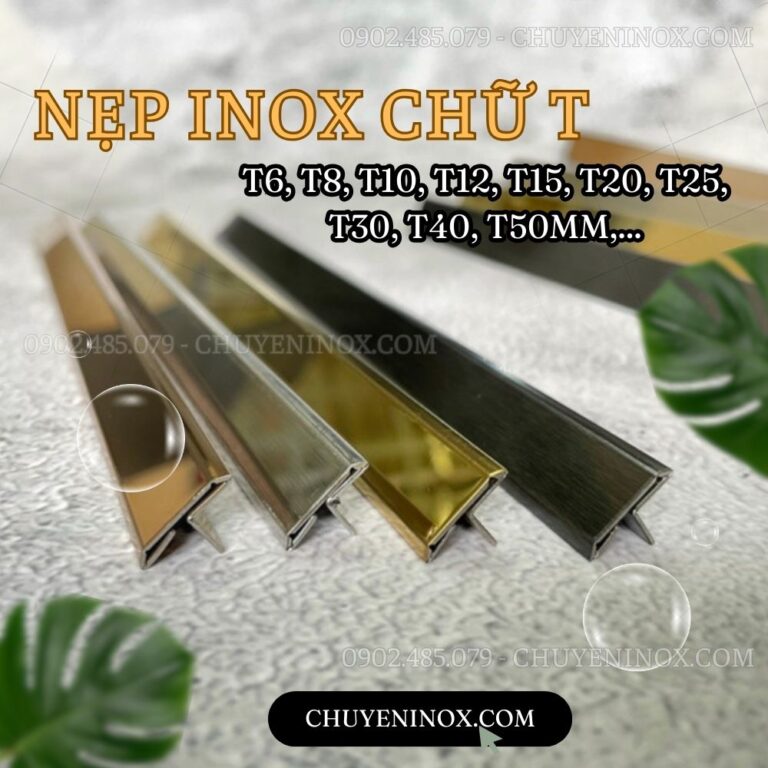 Nẹp Inox Chữ T | Nẹp T Inox 304 T6 T8 T10 T15 T20 T30 Mm